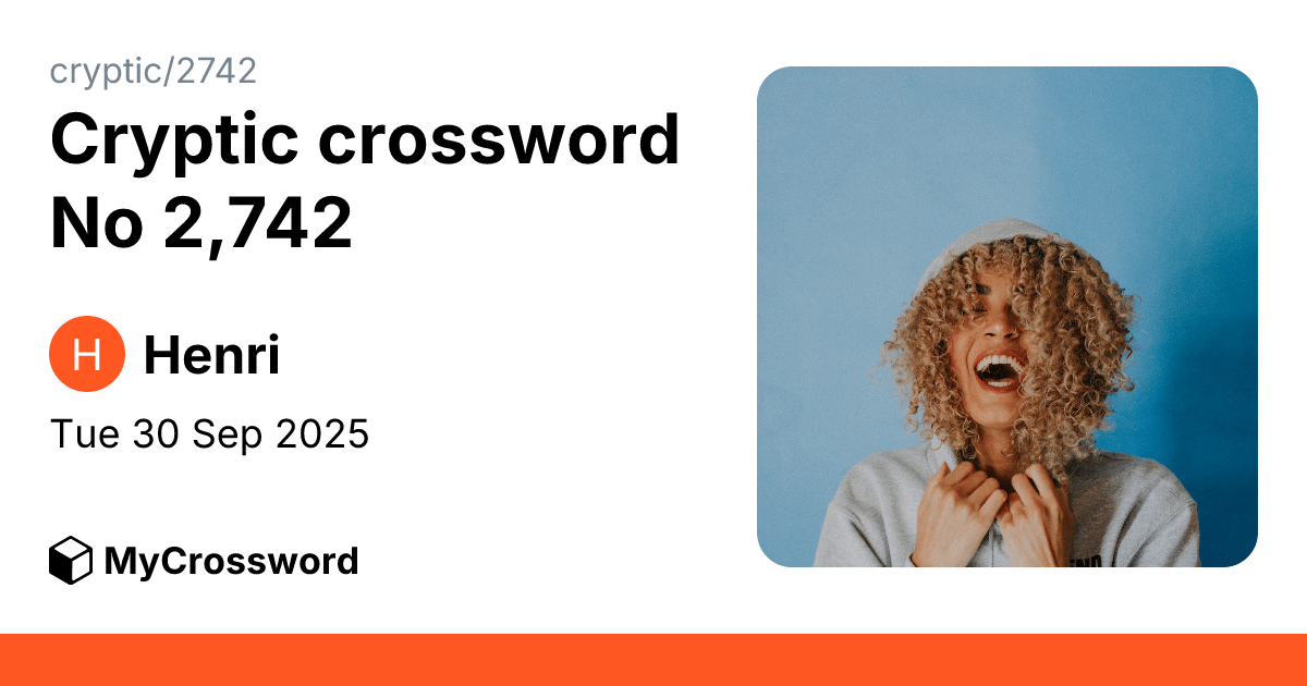 Cryptic crossword No 2,742 · MyCrossword